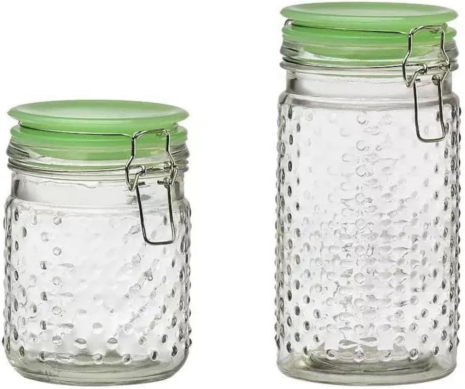 Amazon.com: Amici Home Emma Jade Hobnail Collection Glass Jar | Set of ...