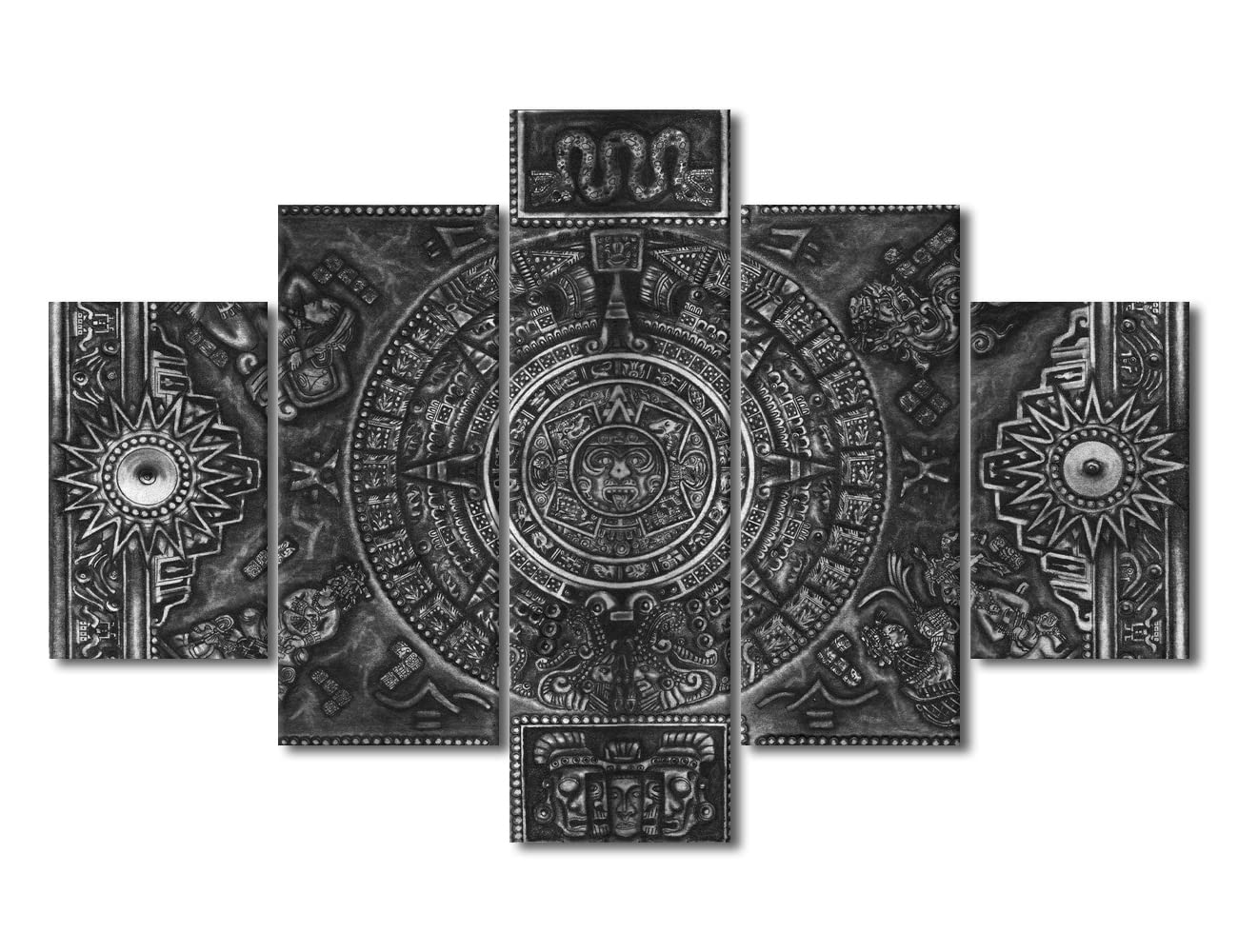 Fondo De Pantalla Azteca En Blanco Y Negro