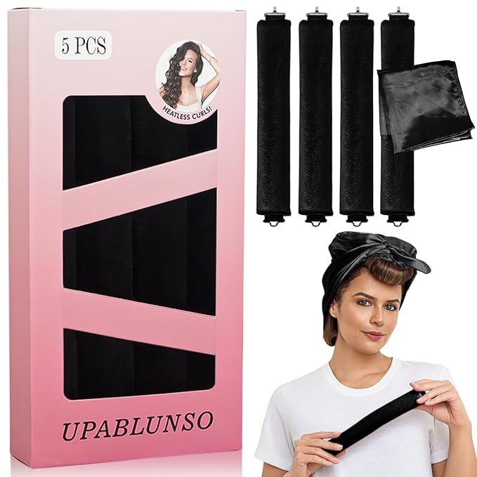Amazon.com : Heatless Velvet Hair Curler Jumbo - Overnight Heatless ...