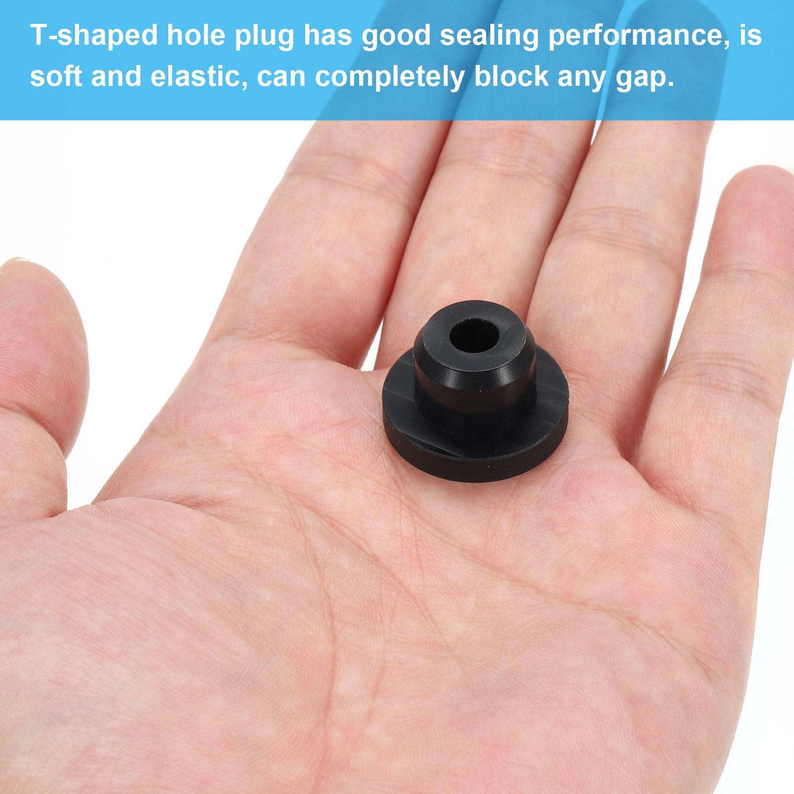 PATIKIL 17mm Diameter Rubber Hole Plugs, 16 Pcs Silicone Rubber Round ...