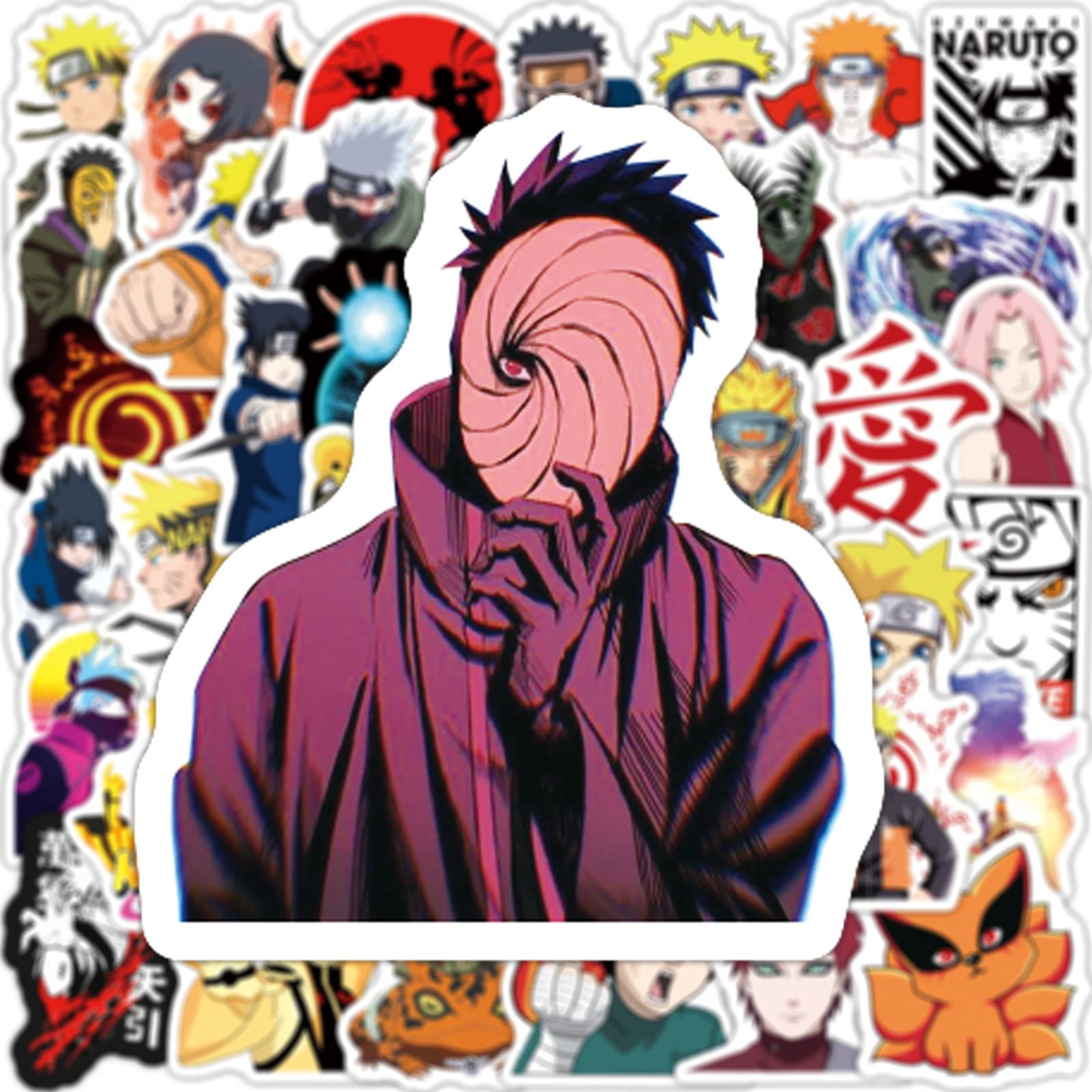 50Pcs Anime Stickers, Waterproof Anime Stickers for Skateboard Laptop ...