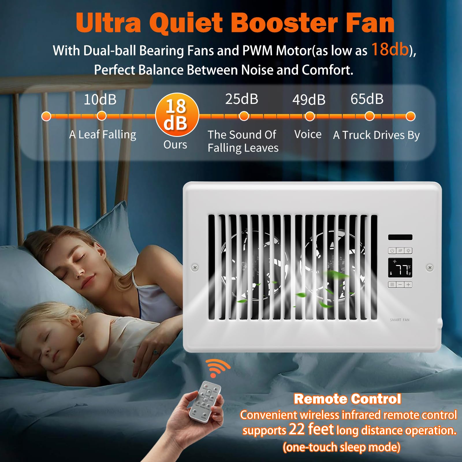Snapklik.com : Howeall 6" X 10" Super Quiet Register Booster Fan ...