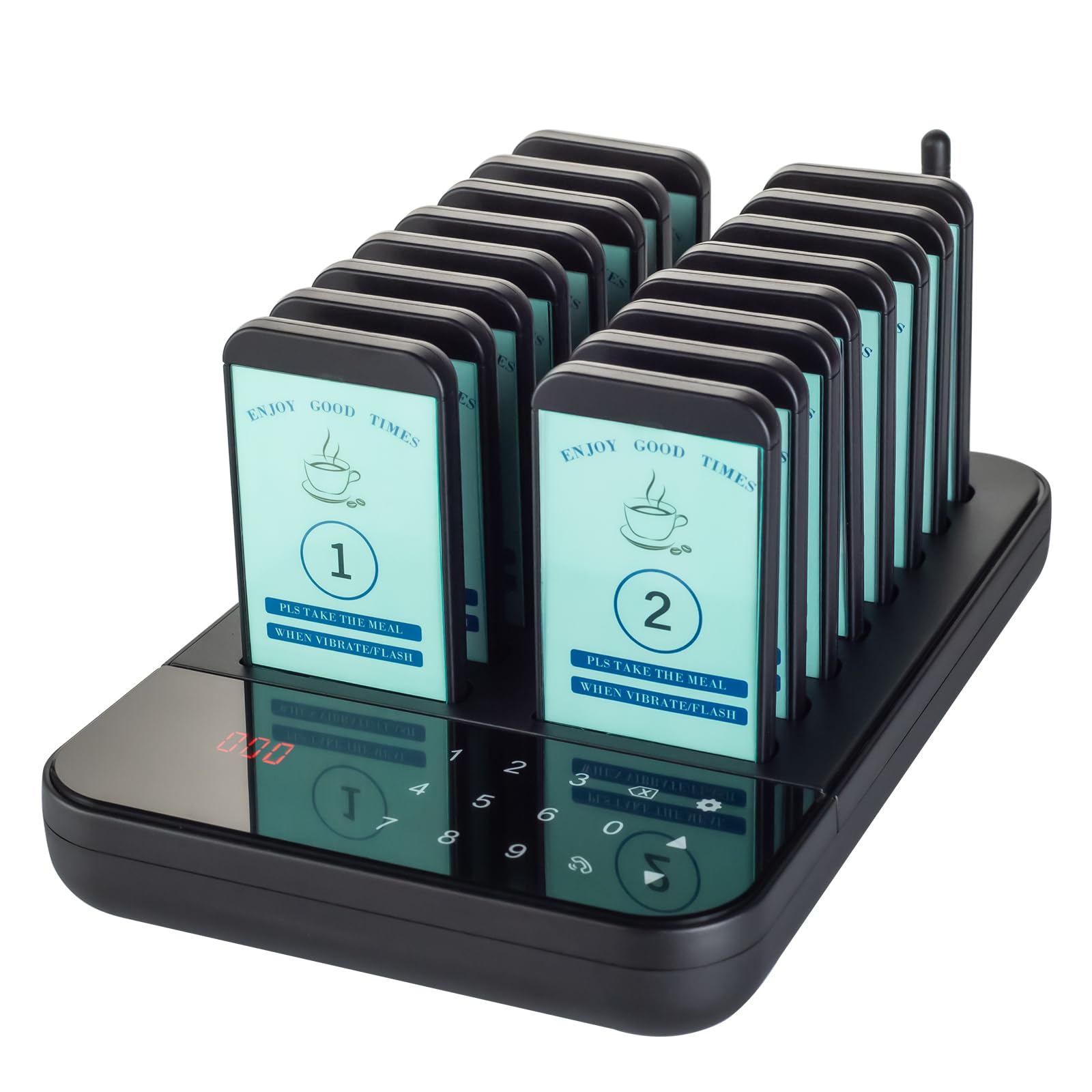 SAILESI Restaurant Pager System, Wireless Pagers for Restaurants, 16 Pagers Beepers, Waiting ...