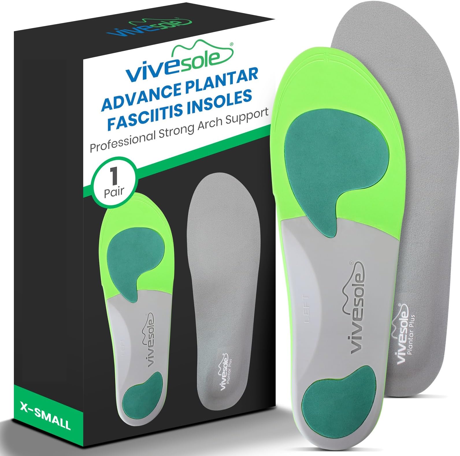Amazon.com: ViveSole Orthotic Inserts for Plantar Fasciitis - Arch ...