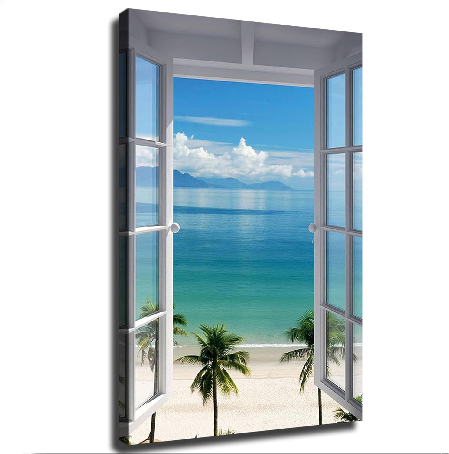 Amazon.com: chenmjj Beach Window Print Poster Picture HD Print Poster ...