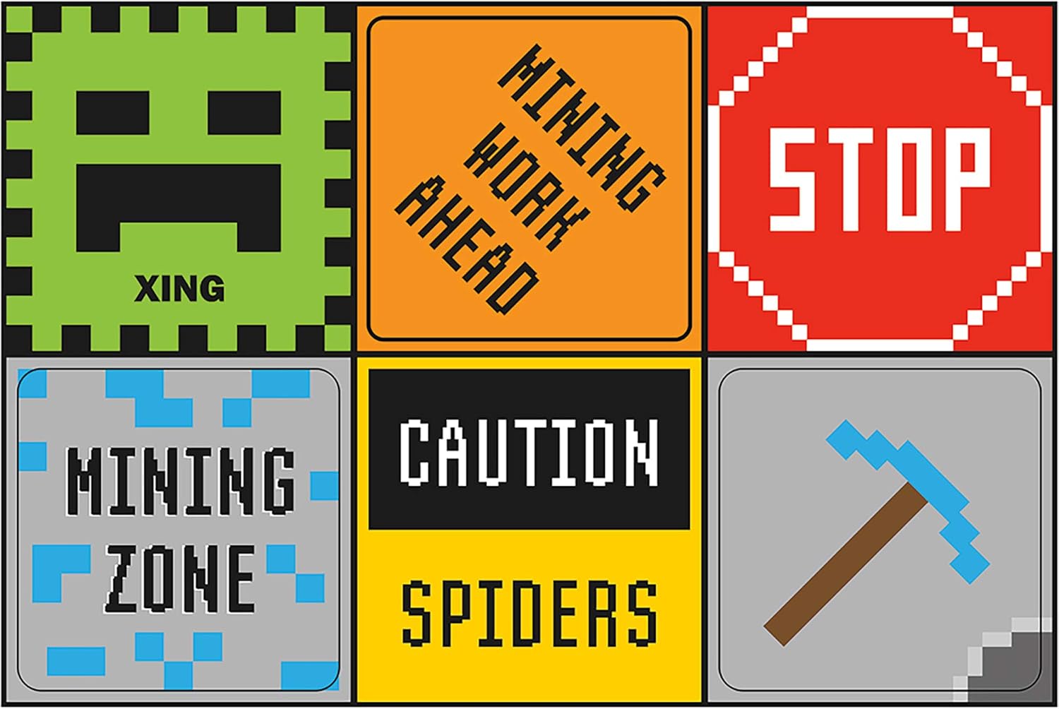 Amazon.com: 18 Mining Fun 12" Mini Posters, Party Decorations, Party ...