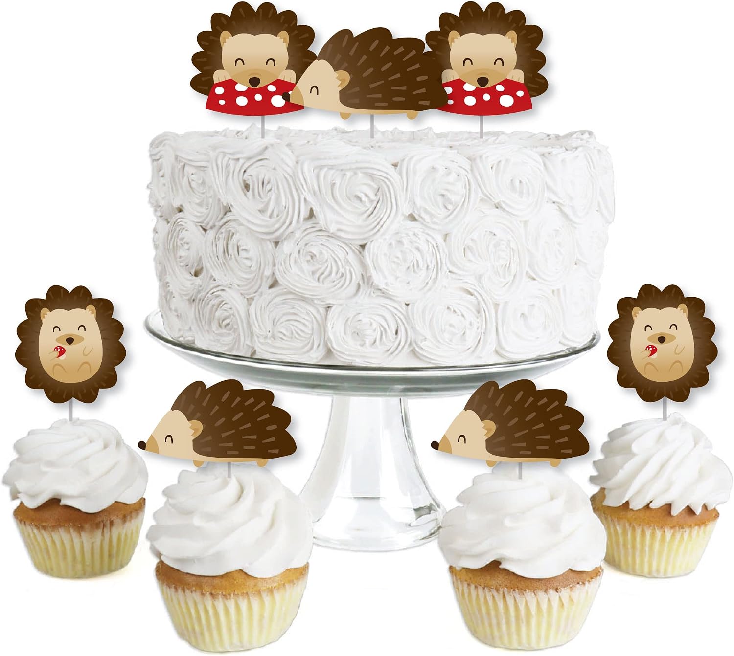 Amazon.com: Big Dot of Happiness Forest Hedgehogs - Dessert Cupcake ...