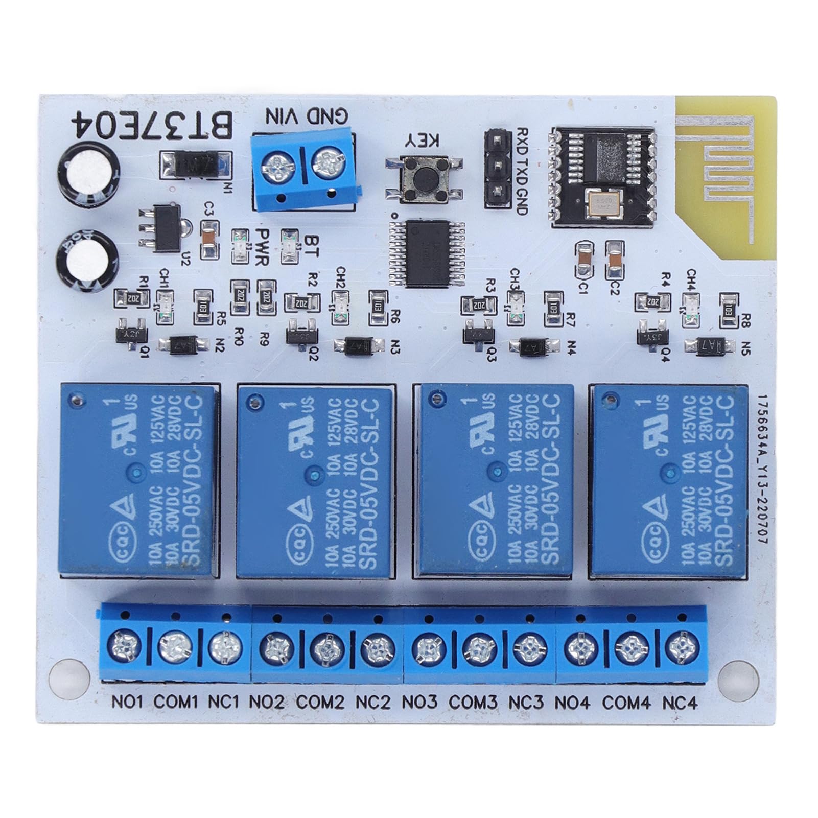 Smart Home Relay Switch 4 Channel 2.4G RF Relay Module - Wireless ...