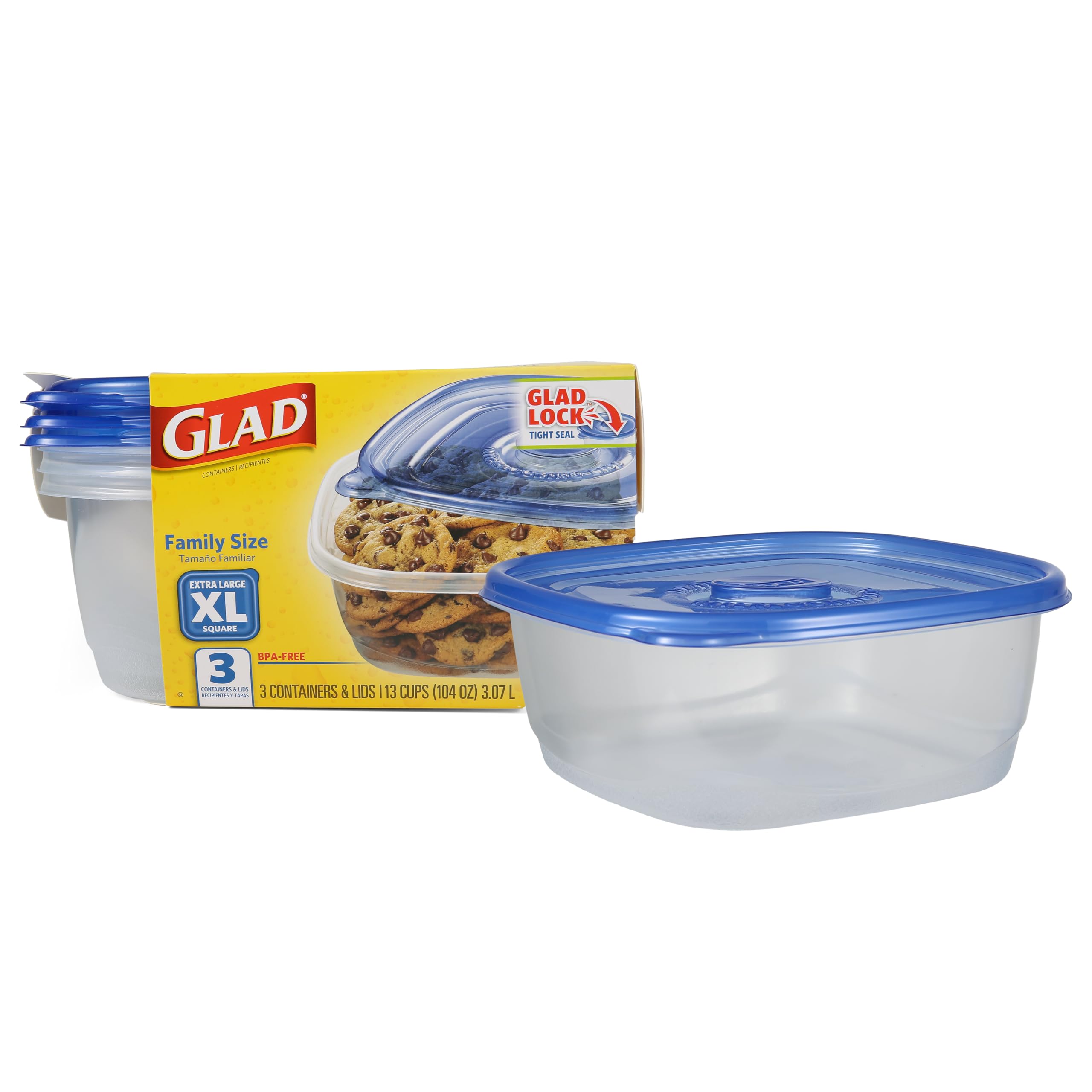 Amazon.com: GladWare Family Size Food Storage Containers, XL | Large ...