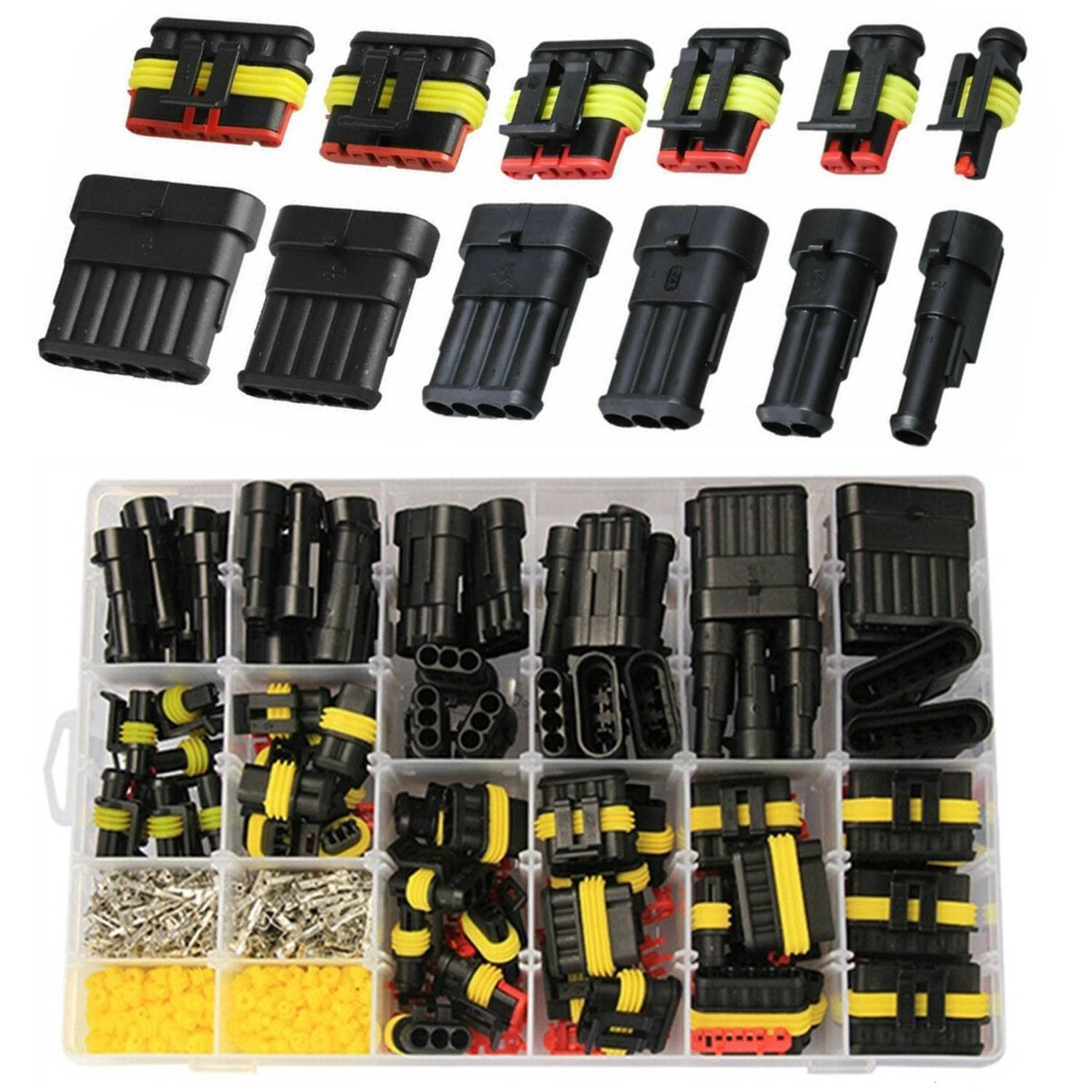 708PCS Car Waterproof Connectors,Waterproof Car Electrical Wire ...
