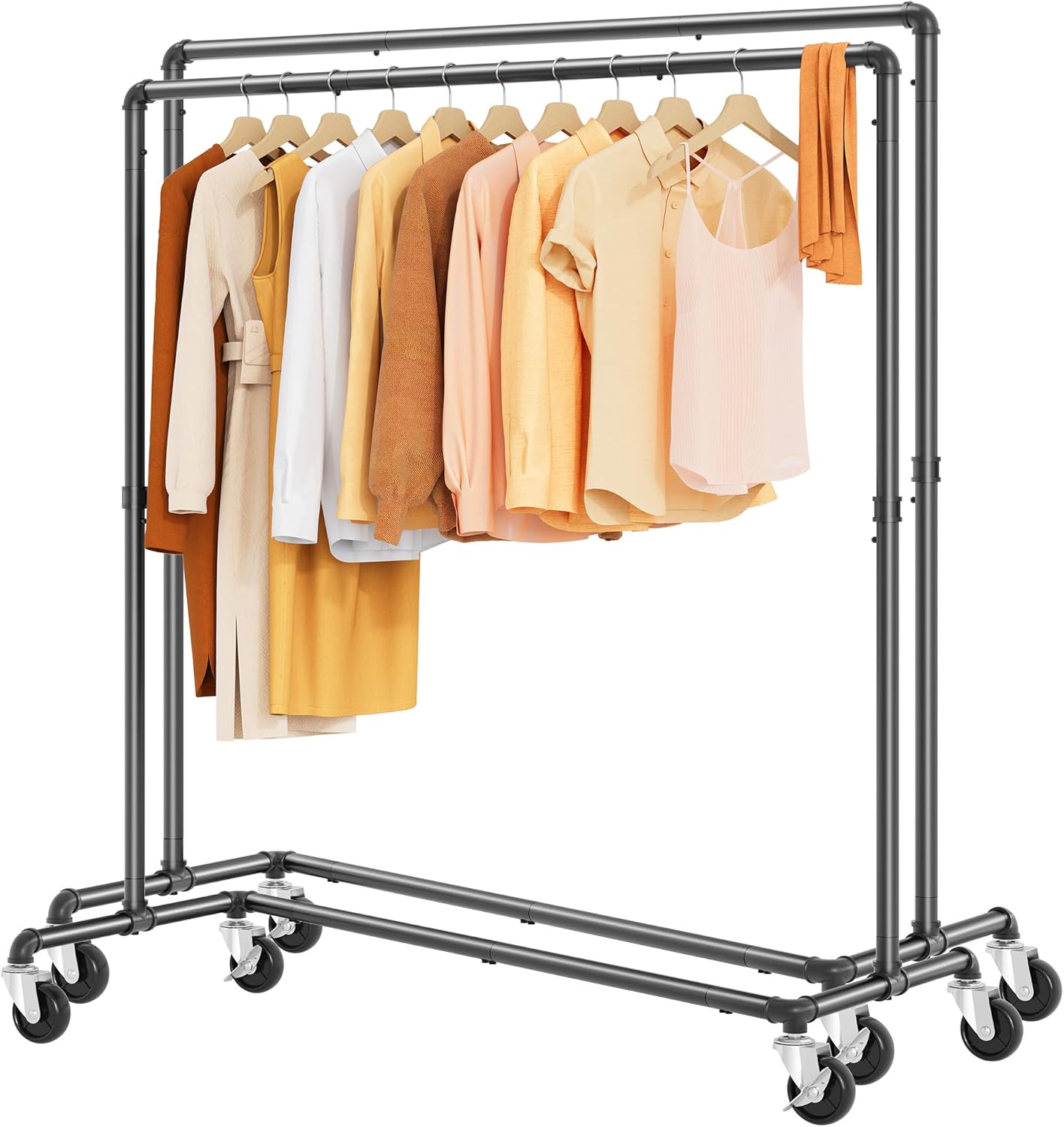 Amazon.com: Tajsoon 2 Pack Garment Racks for Hanging Clothes Z Rack ...