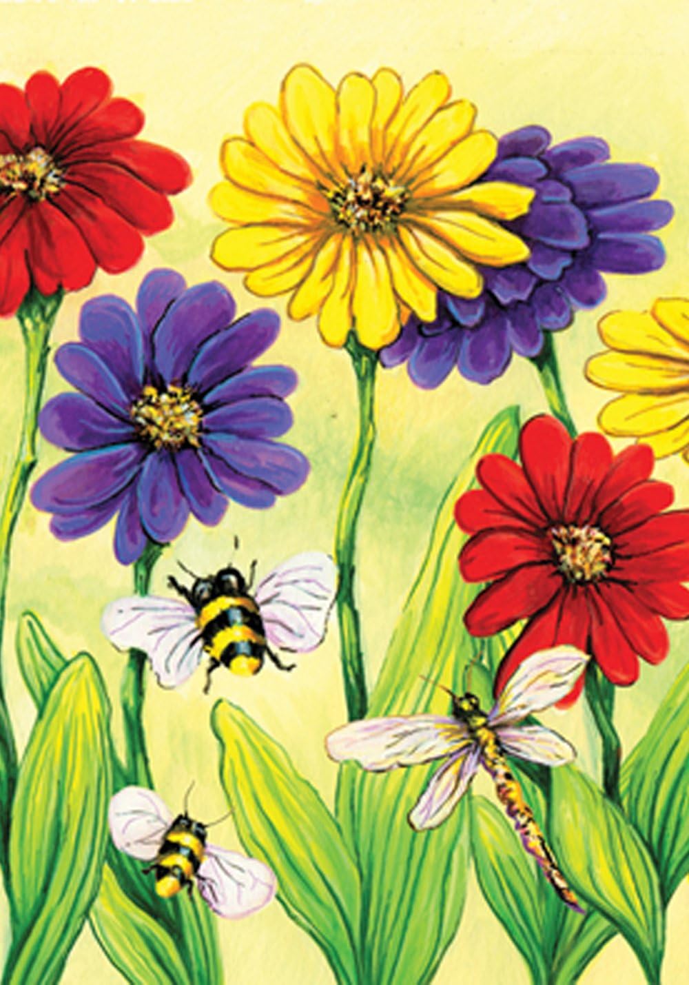 Amazon.com : Toland Home Garden 107303 Zinnia Flight Flower Flag 28x40 ...