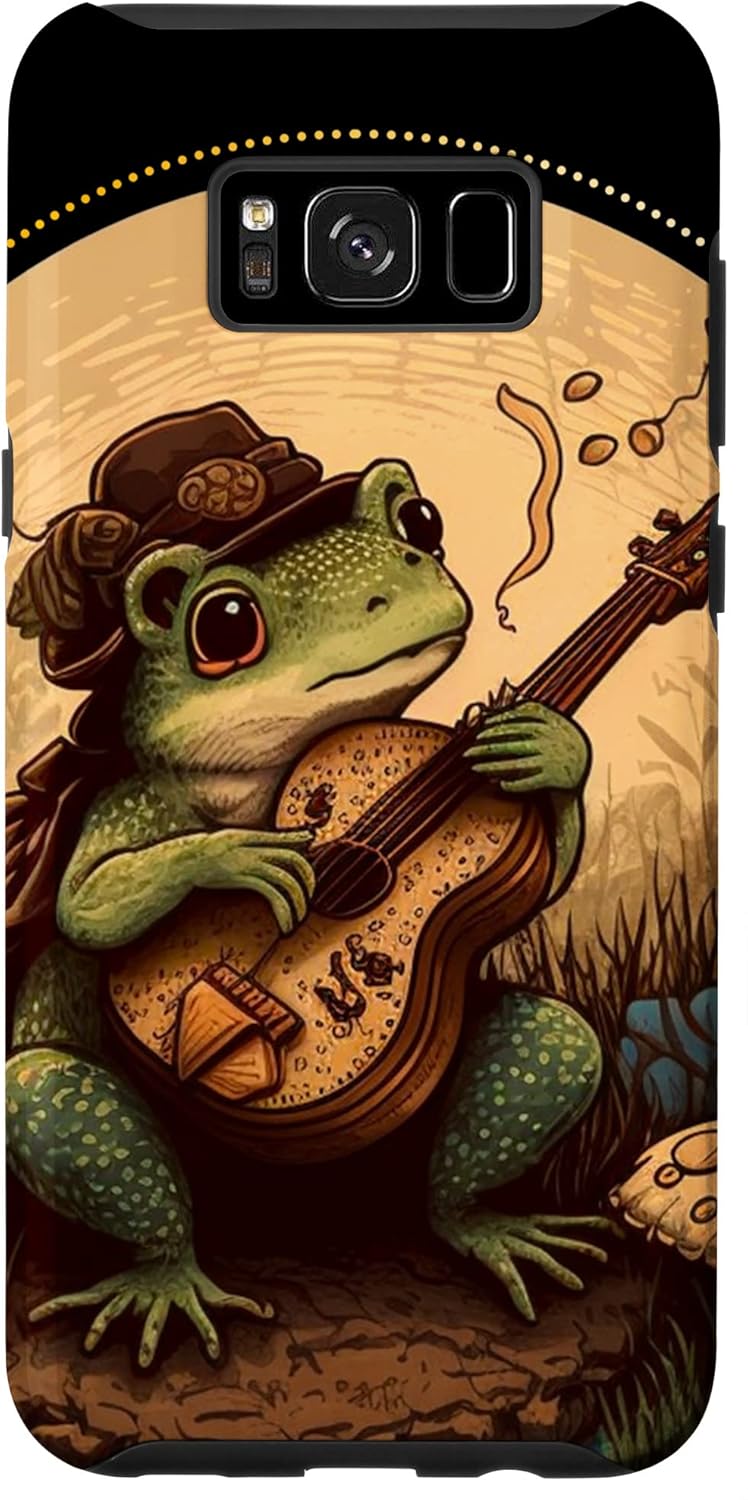 Amazon.com: Galaxy S8+ Cottagecore Aesthetic Frog Playing Banjo on ...