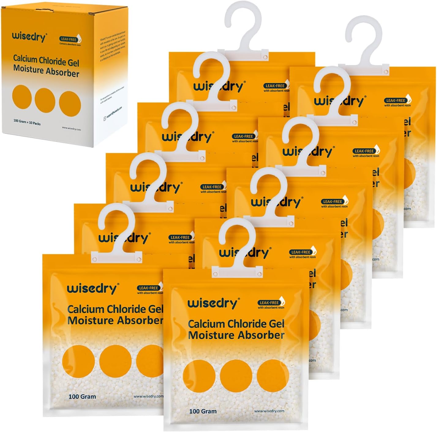 Amazon.com - Wisedry Moisture Absorbers 100G (Pack of 10), 100% ...