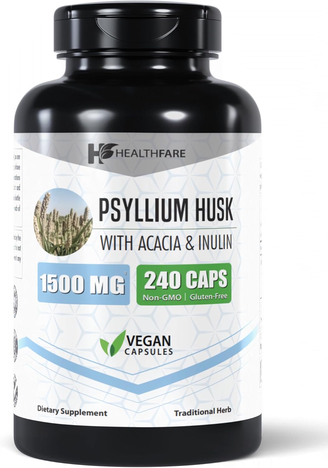 Amazon.com: Healthfare Psyllium Husk Capsules 1500mg | 240 Count ...