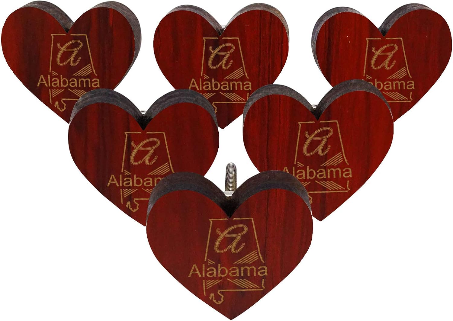 IBA Indianbeautifulart Red Alabama State Engraved Furniture Knobs ...