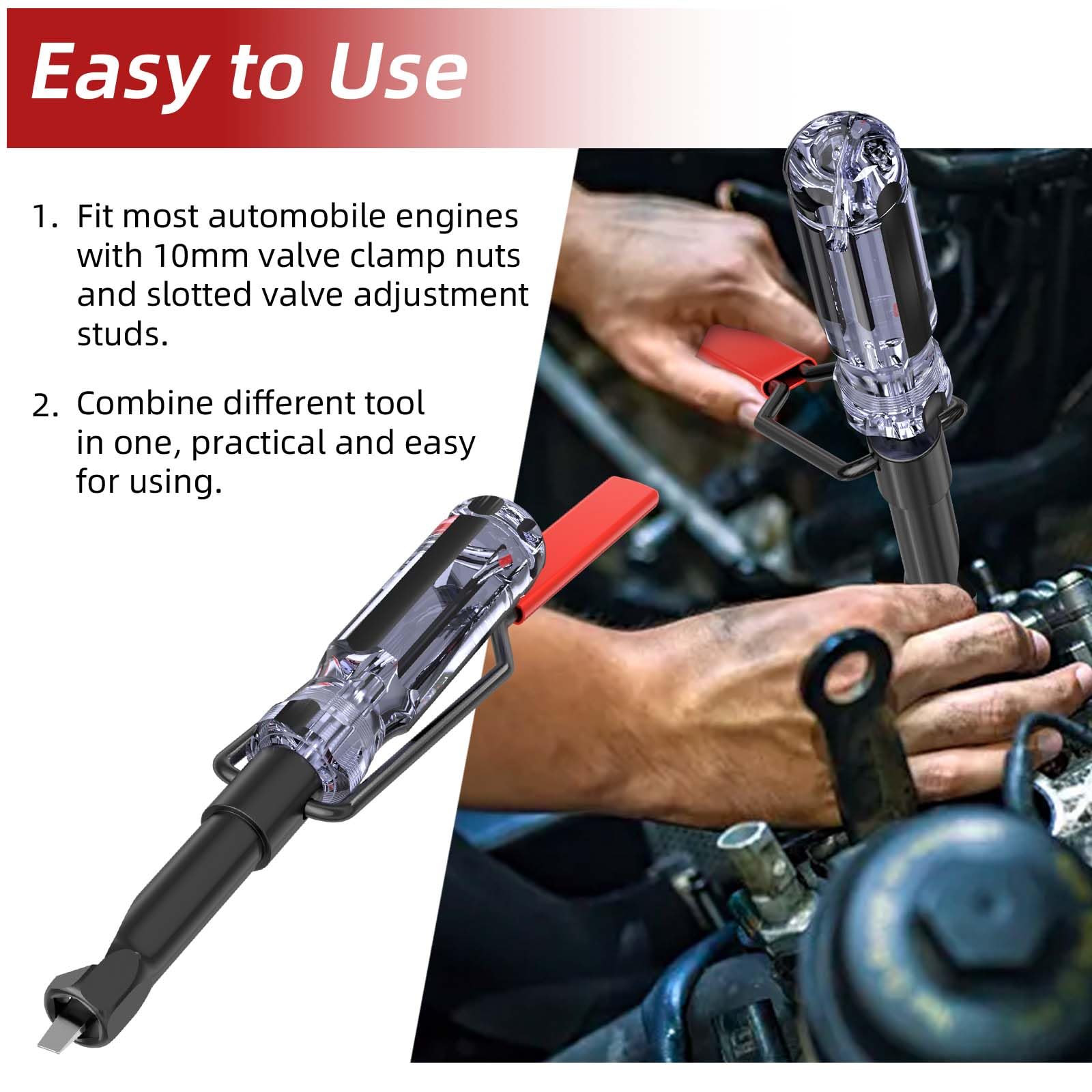 Valve Adjustment Tool 10mm Valve Lash Adjustment Tool With Angled ...
