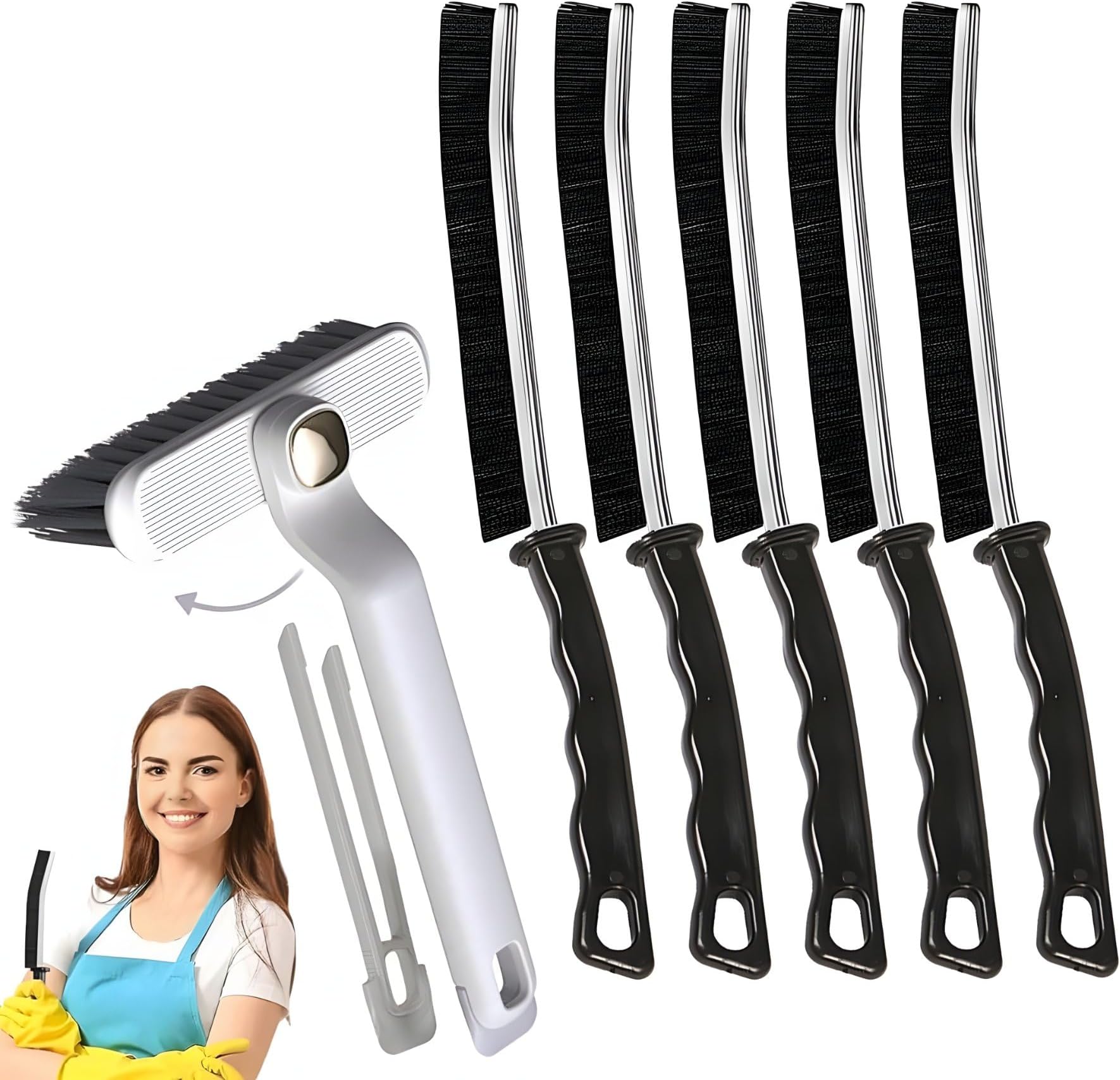 Amazon.com: Hard Bristle Crevice Cleaning Brush,6PCS Crevice Cleaning ...