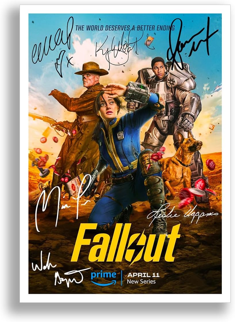 Fallout Cast Signed Autograph Poster Photo Print Framed Memorabilia tv ...