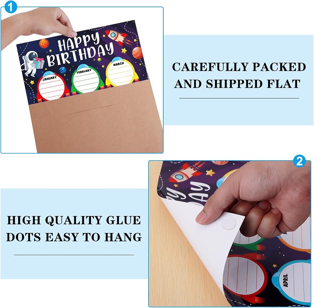WhatSign Outer Space Birthday Chart - Reusable Philippines | Ubuy