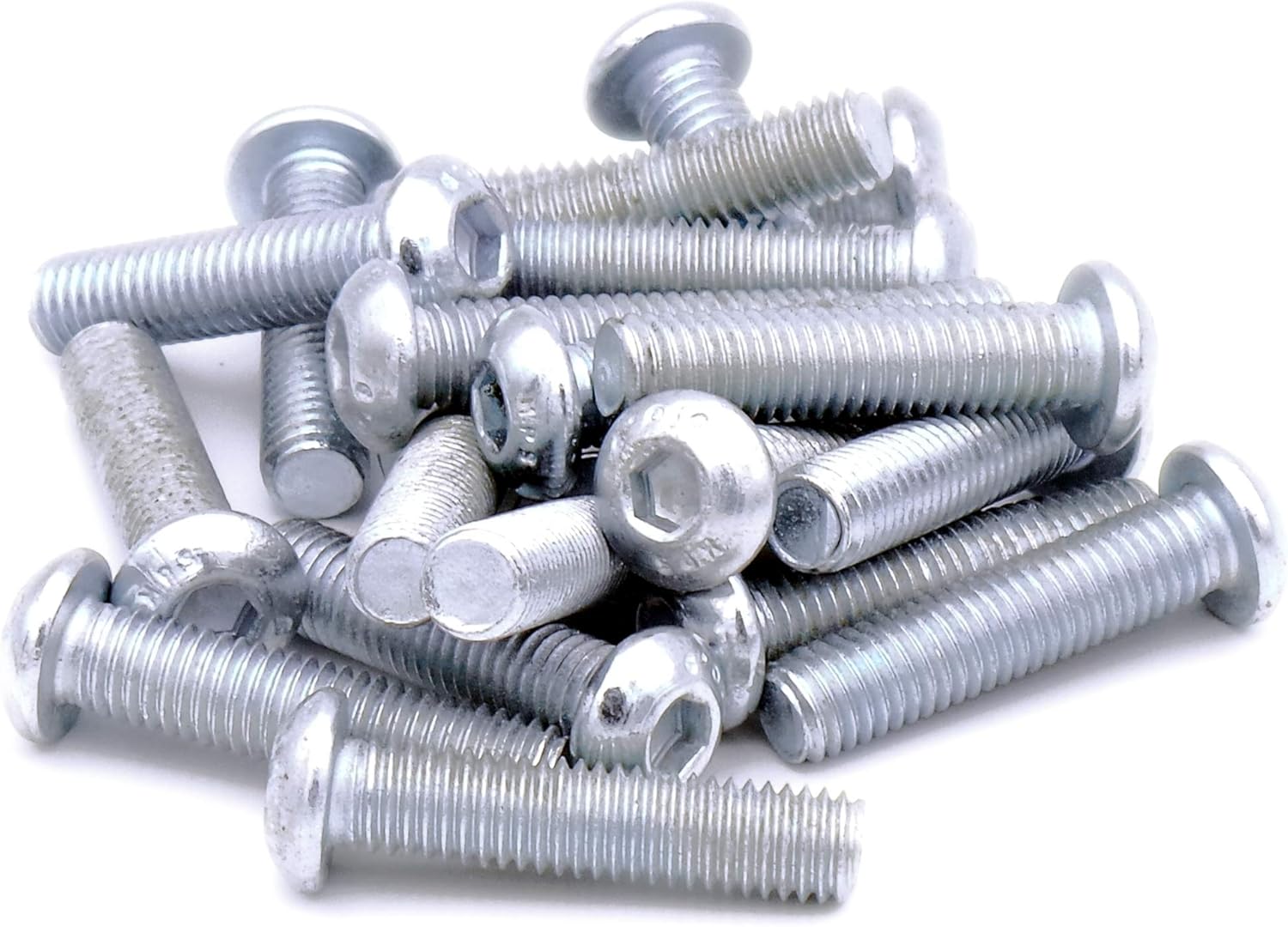 M8 (8mm x 35mm) Hex Socket Button Machine Screw (Bolt) - Steel (Pack of ...