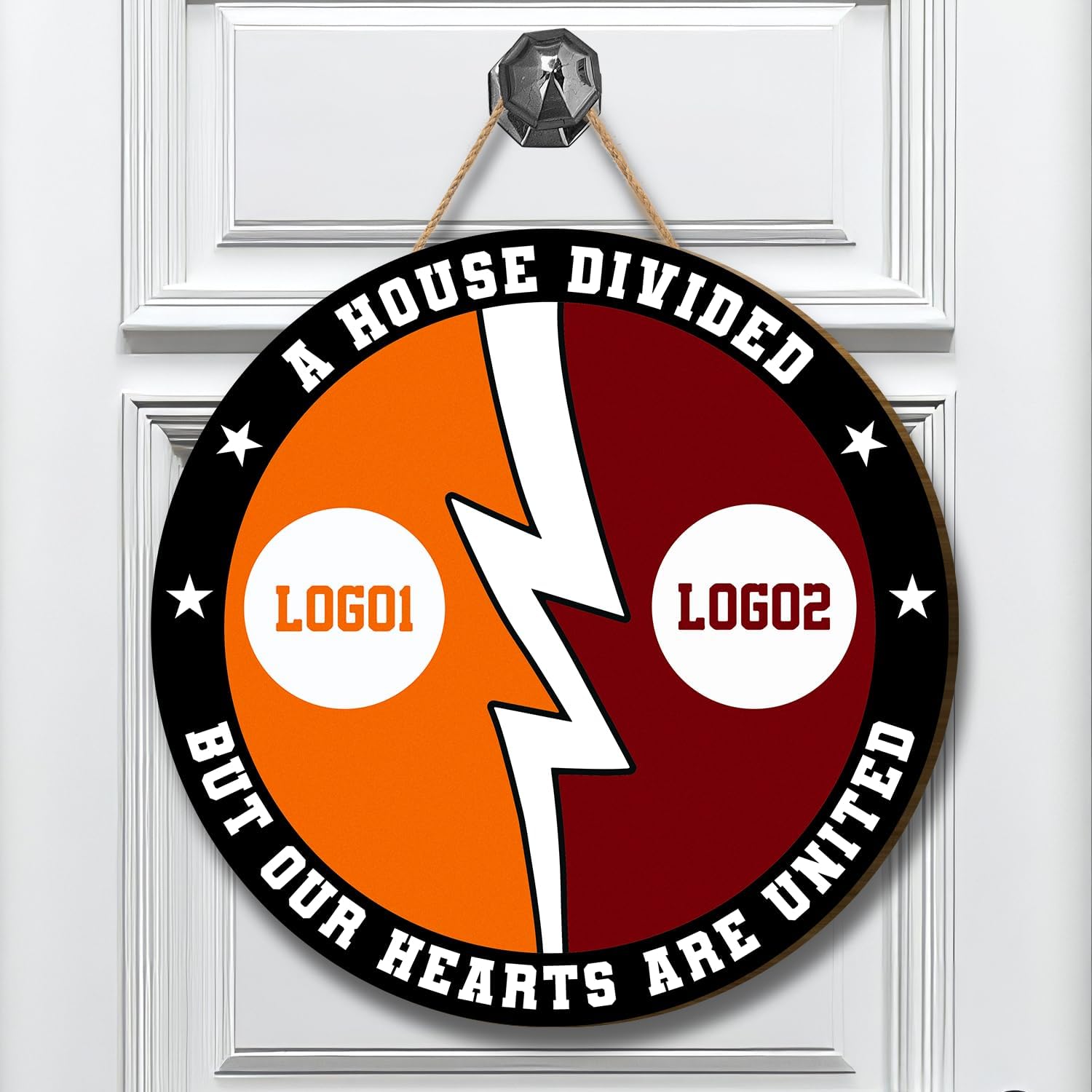 Amazon.com: Personalized House Divided Sign for Rival Teams, College ...