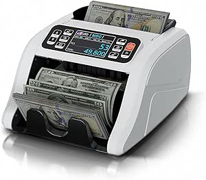 Amazon.com : Aneken N60 White Mixed Denomination Money Counter Machine, Value Counting, UV/MG/IR ...
