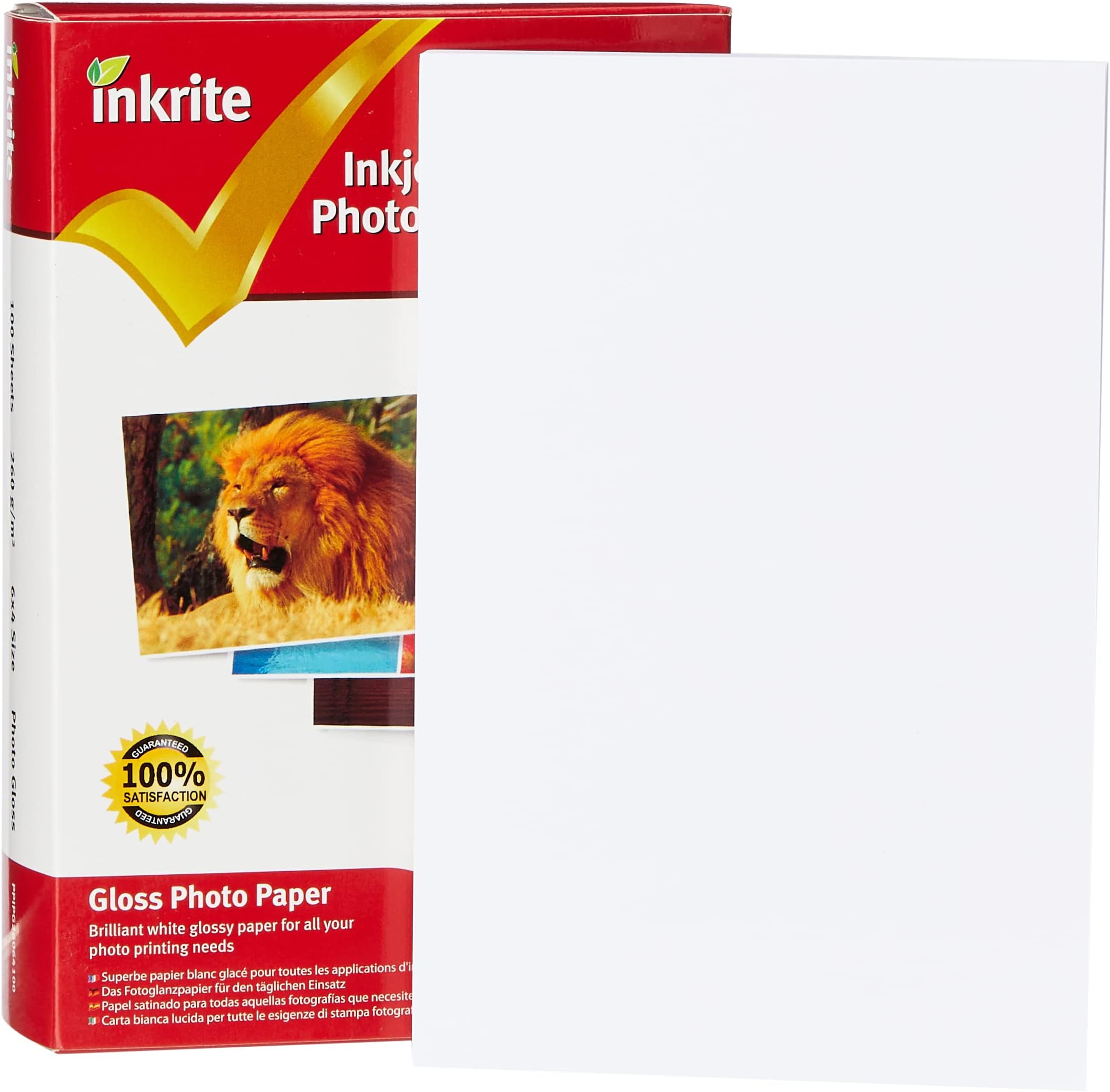 Inkrite Professional Inkjet Photo Paper,White 6x4 260gsm 100 sheets ...
