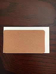 Amazon.com : Blank Kraft Paper Mini Cards 100 PCS In A Box - Message ...