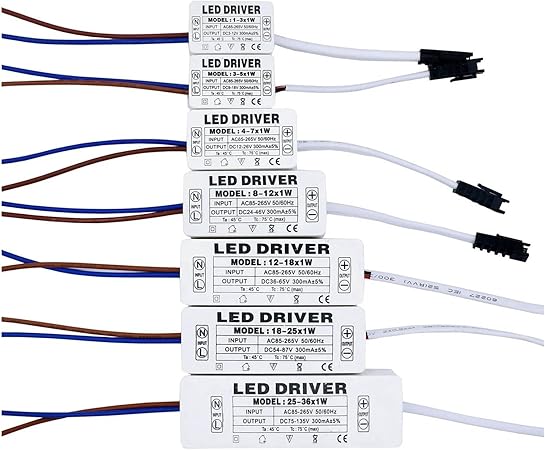 2pcs LED Driver 300mA 1-3w 4-7w 8-12w 18w 20w 18-25w 25-36w LED ...