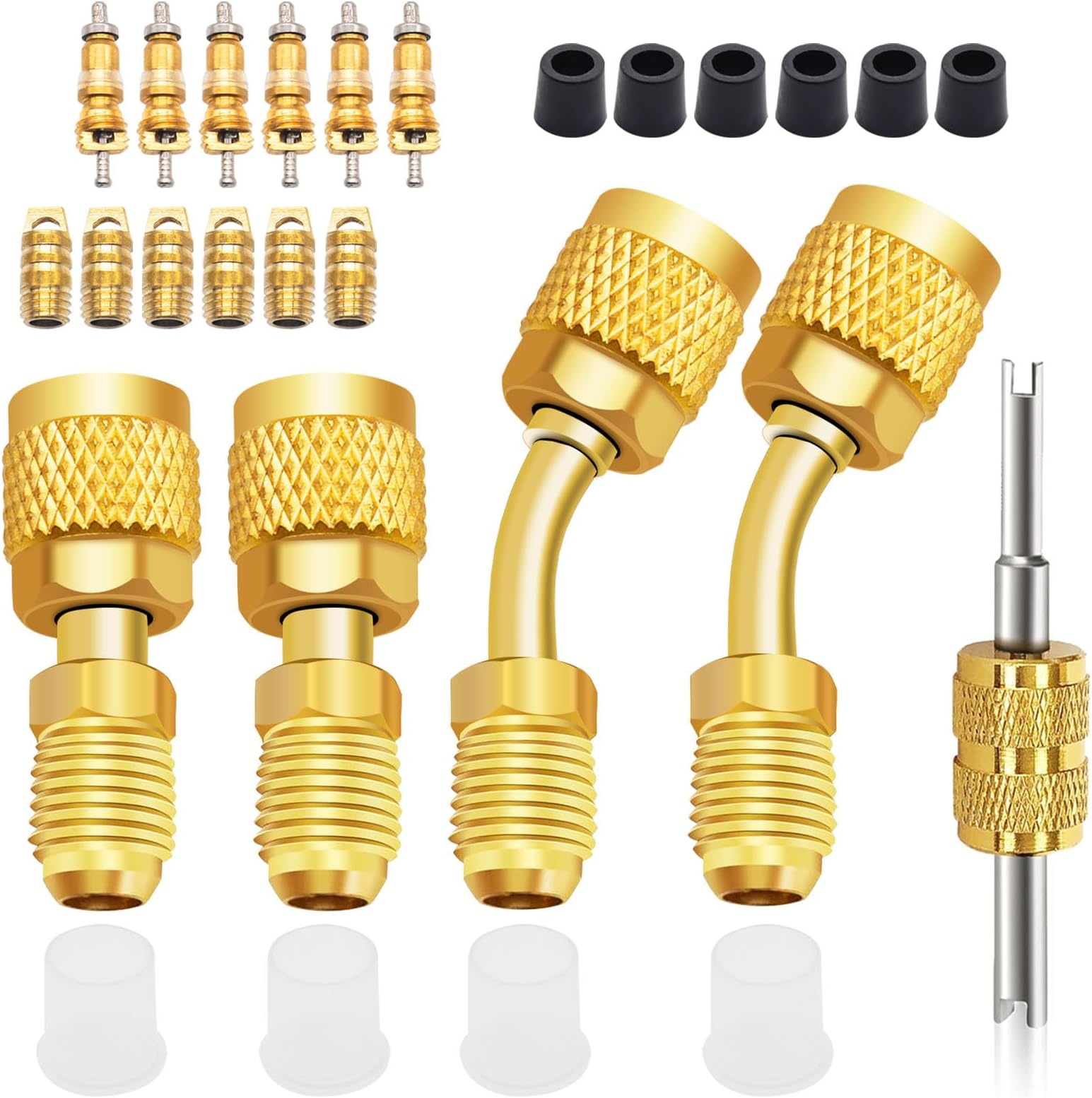 Amazon.com: R410A Adapter Kit, Mini Split Adapter 5/16 to 1/4 Coupler ...