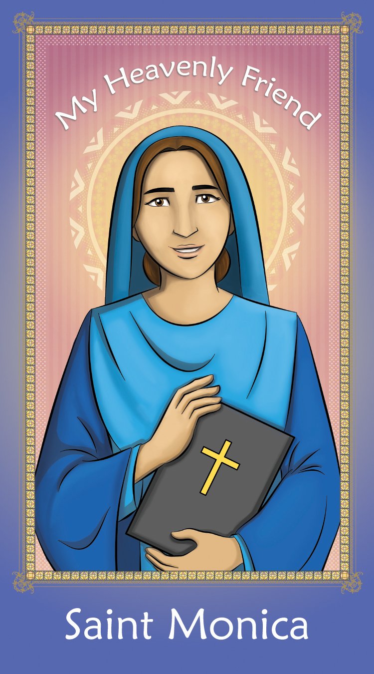 Prayer Card: Saint Monica - 2.5 X 4.5 fully laminated: NOT A BOOK ...