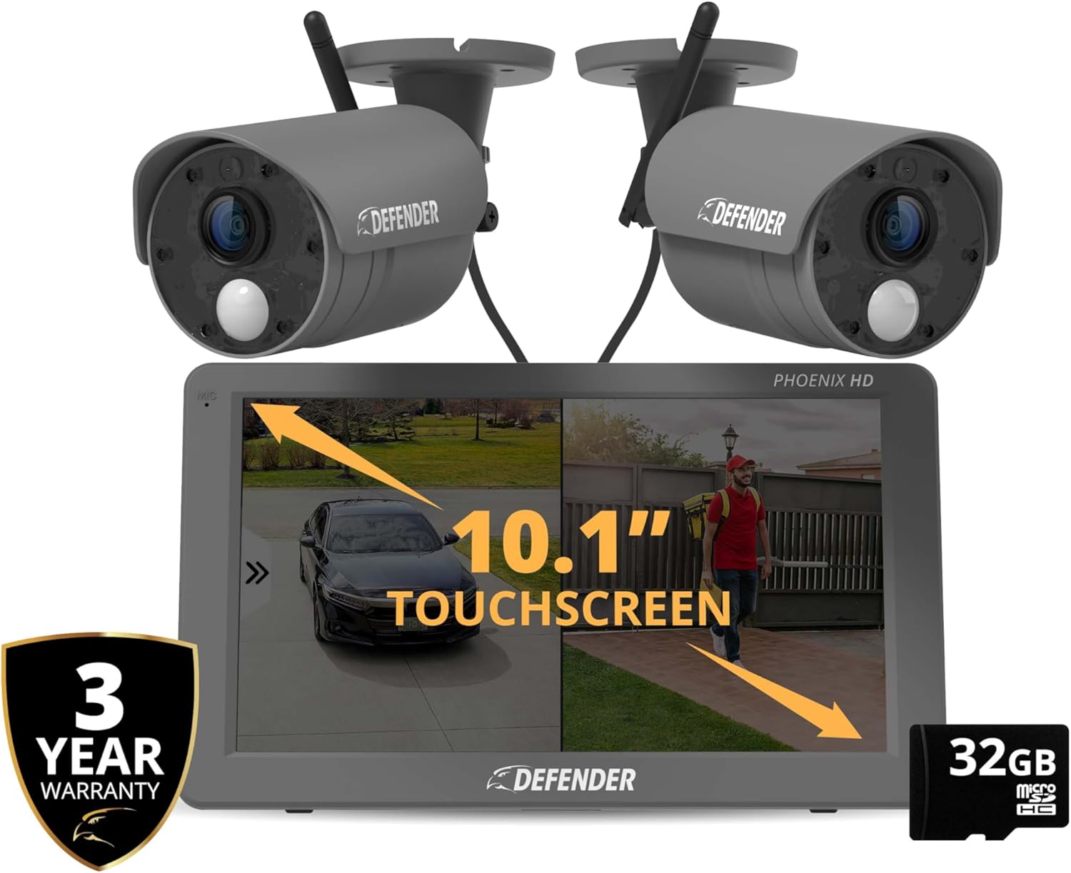 Amazon.com : Defender Phoenix HD Wireless Security Camera System with ...