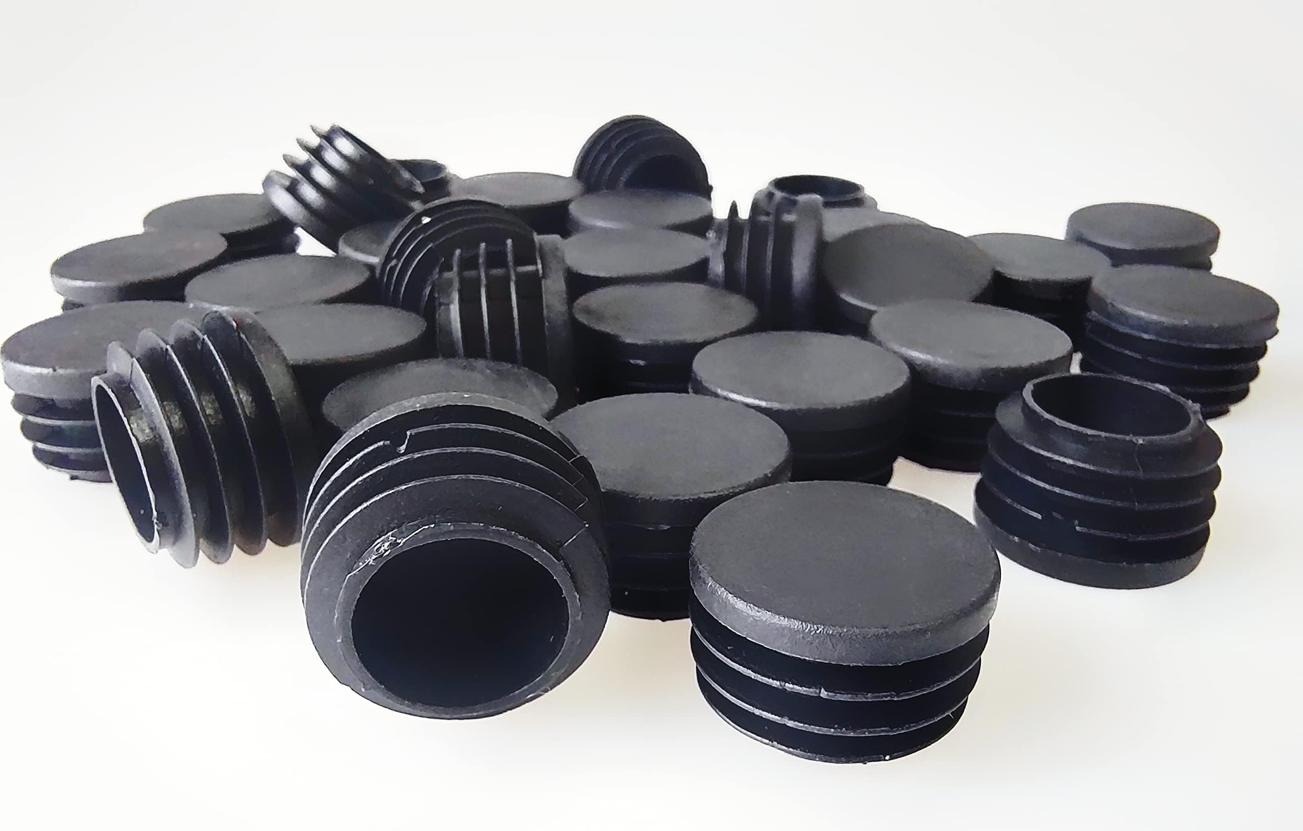 Amazon.com: 30 Pcs 1" Inch (25 mm) Round Plastic Hole Plugs, Black End ...