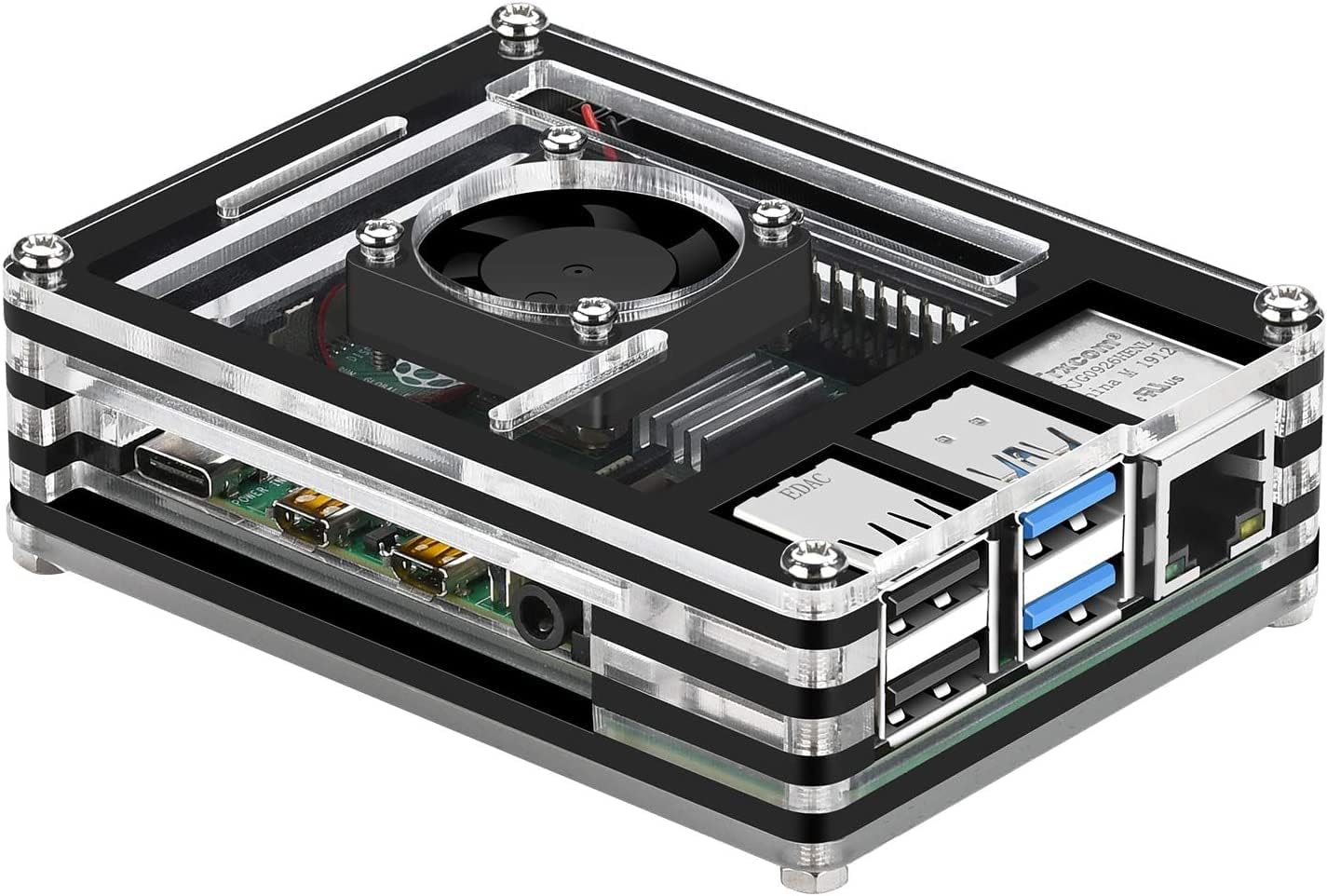 Amazon.in: Buy Raspberry Pi Acrylic Case for Raspberry Pi 4 Model B, Raspberry Pi Case with ...