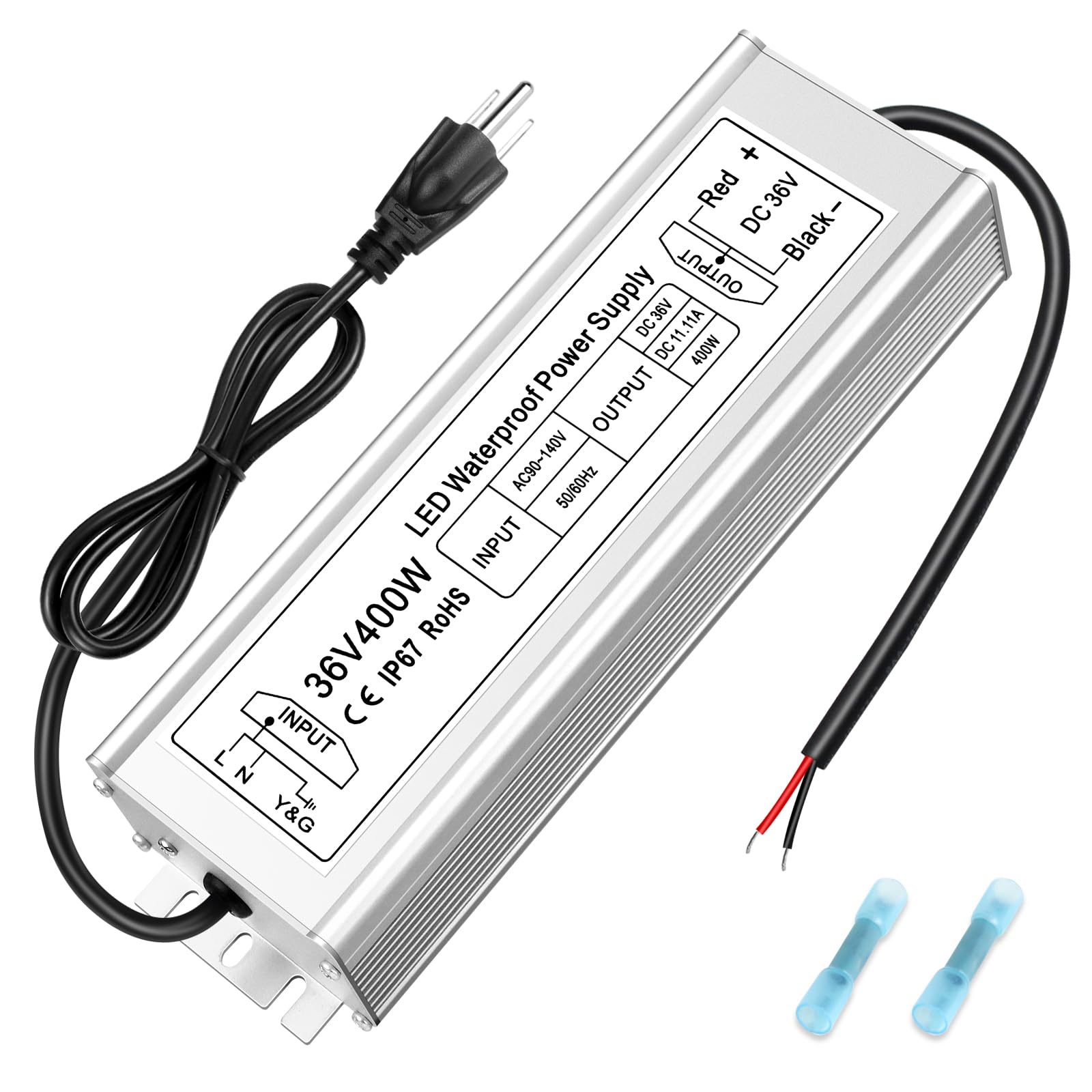 Snapklik.com : 36V 400W LED Power Supply, IP67 Rainproof Waterproof ...