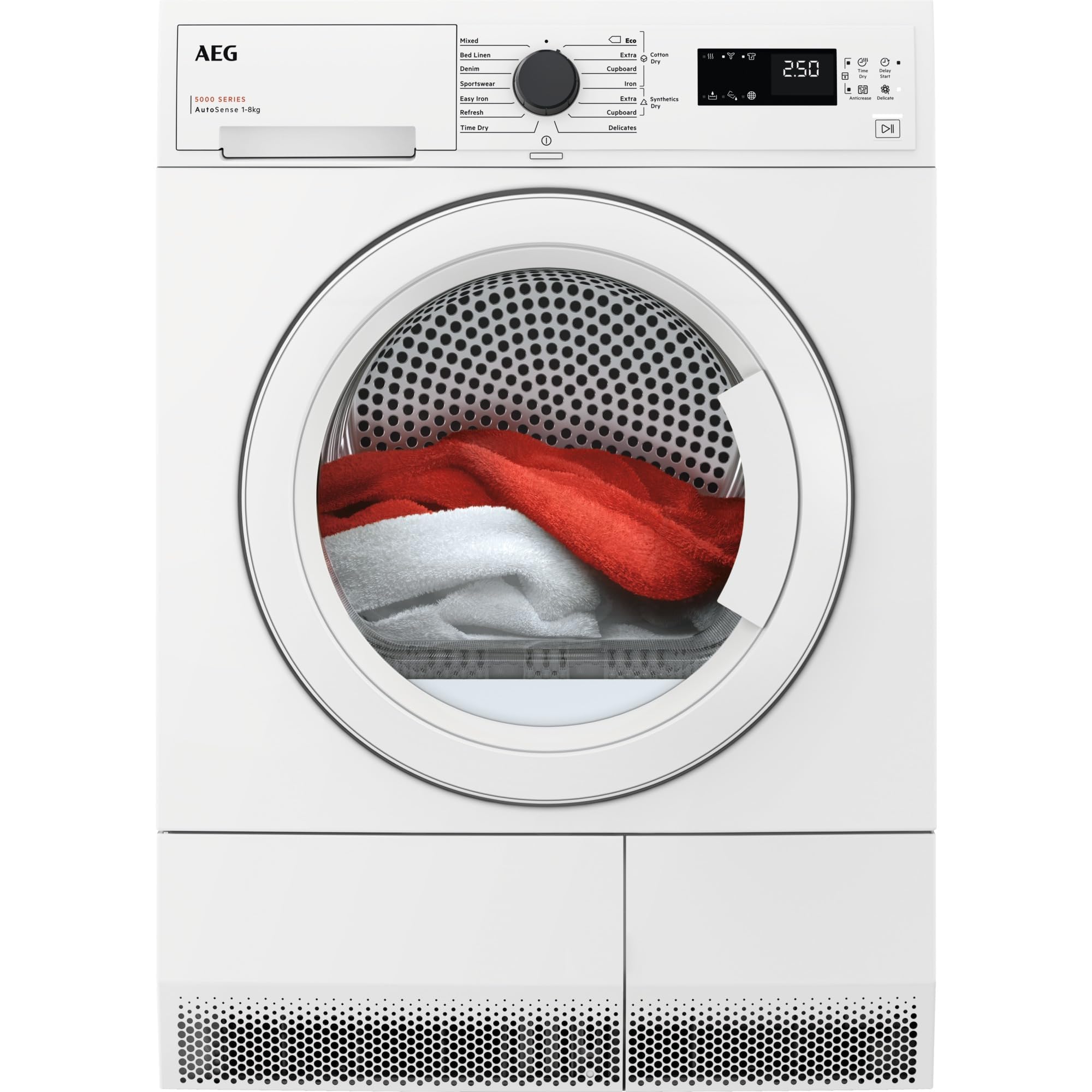 AEG 5000 Series Heat Pump Tumble Dryer TXH508A2R, Freestanding Dryer ...