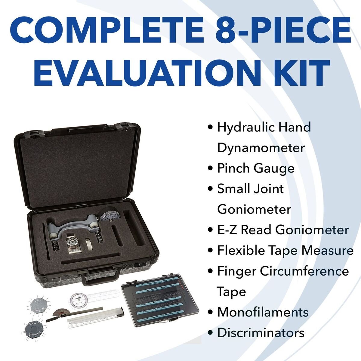 Jamar Hands On Evaluation Kit, Includes Hydraulic Hand Dynamometer ...