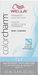 Wella Color Charm Permanent Toner - T14 Pale Ash Blonde For Unisex 1.4 ...