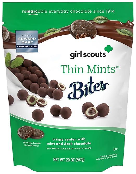 Amazon.com : Edward Marc Thin Mint Bites, 20 oz – Girl Scouts-Inspired ...