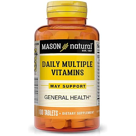Amazon.com: Mason Natural Daily Multiple Vitamins - Vitamins A, C, D3 ...