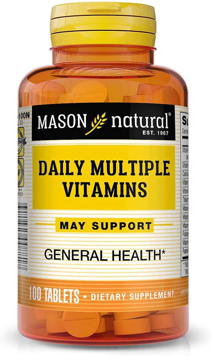 Amazon.com: Mason Natural Daily Multiple Vitamins - Vitamins A, C, D3 ...