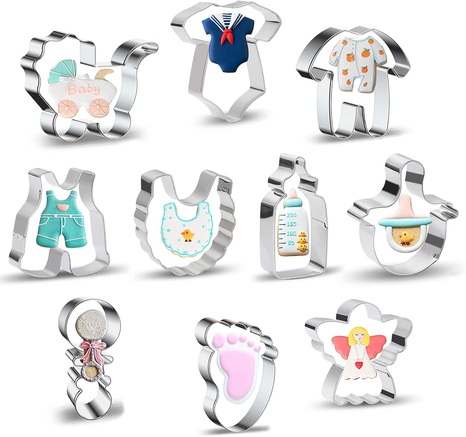 Amazon.com: Baby Shower Cookie Cutter Set - 10 Piece - Baby Carriage ...