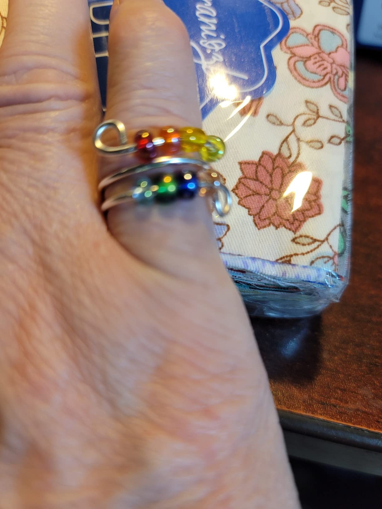 Amazon.com: 2pcs To My Daughter Fidget Ring for Anxiety,Adjustable Open ...