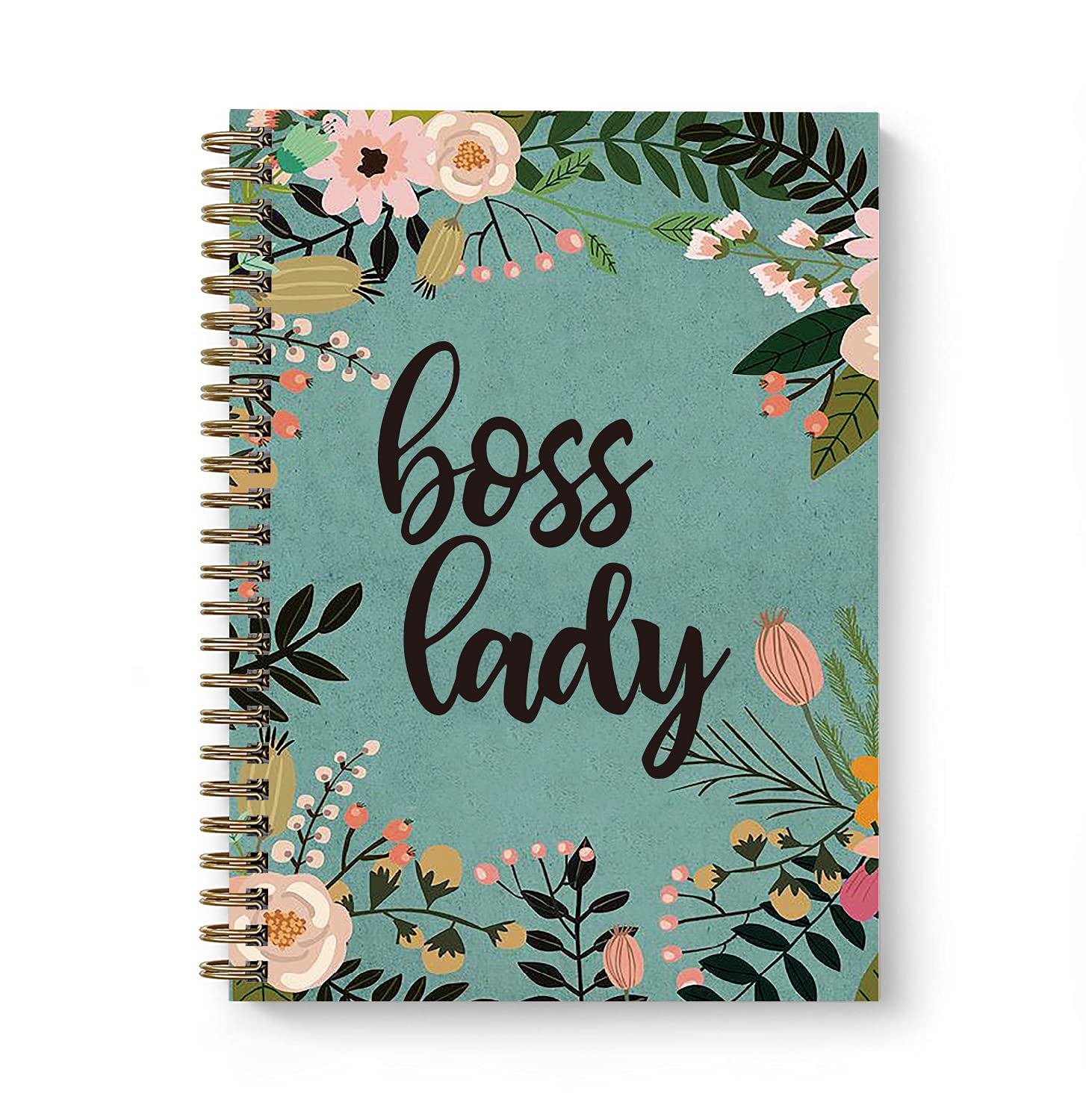 NC Dofala Boss Lady Watercolor Flower Cover Hardcover Spiral Notebook ...