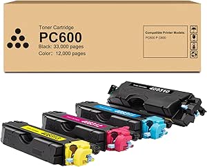 Amazon.com: Wawkia PC600 Black Cyan Magenta Yellow Toner Cartridge ...