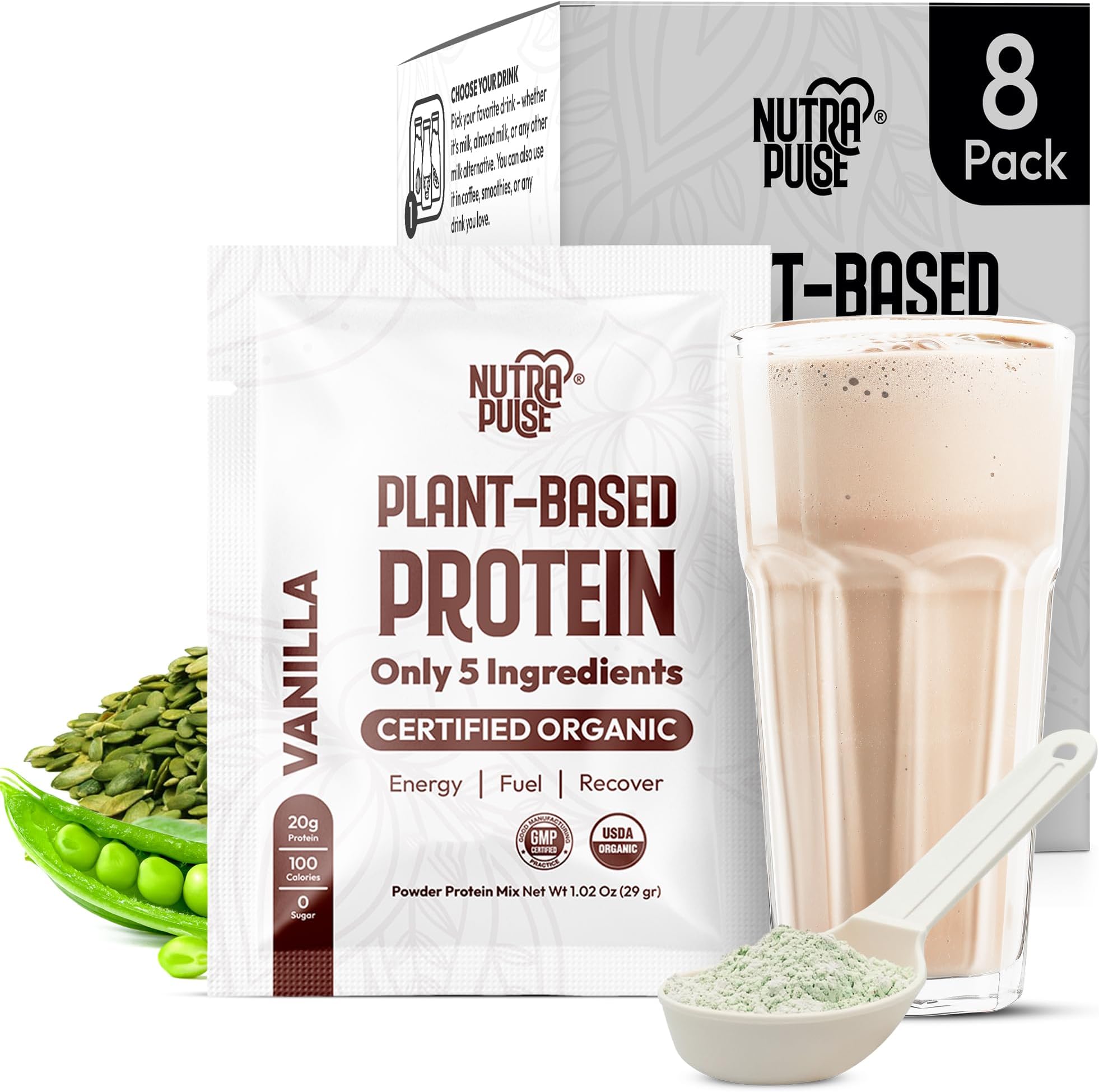 Amazon.com: NUTRAPULSE Organic Vegan Protein Powder Sample Pack - Plant ...