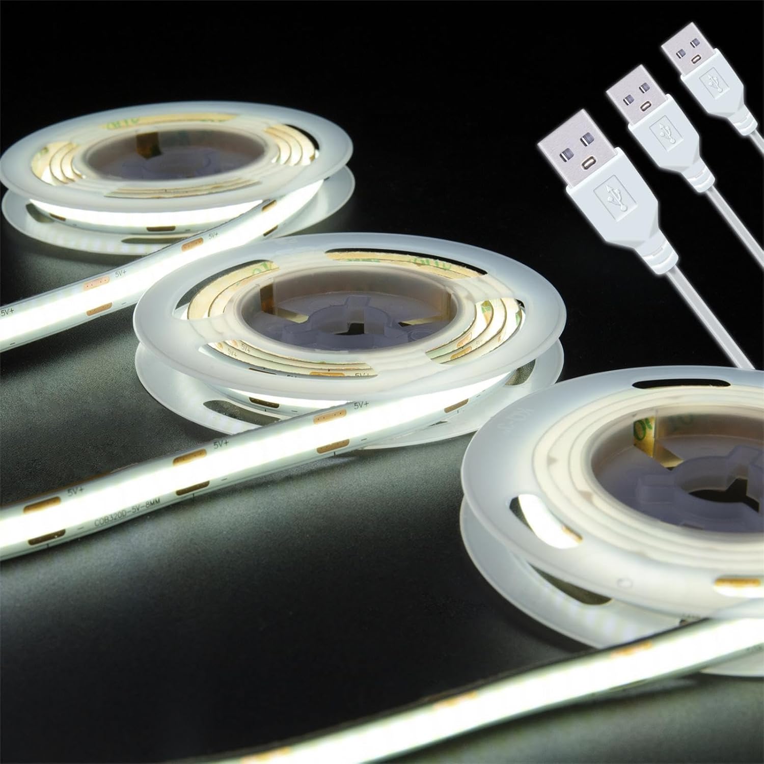 Amazon.com: UVTaoYuan LED Strip Lights USB Short Light Strips, 6500K ...