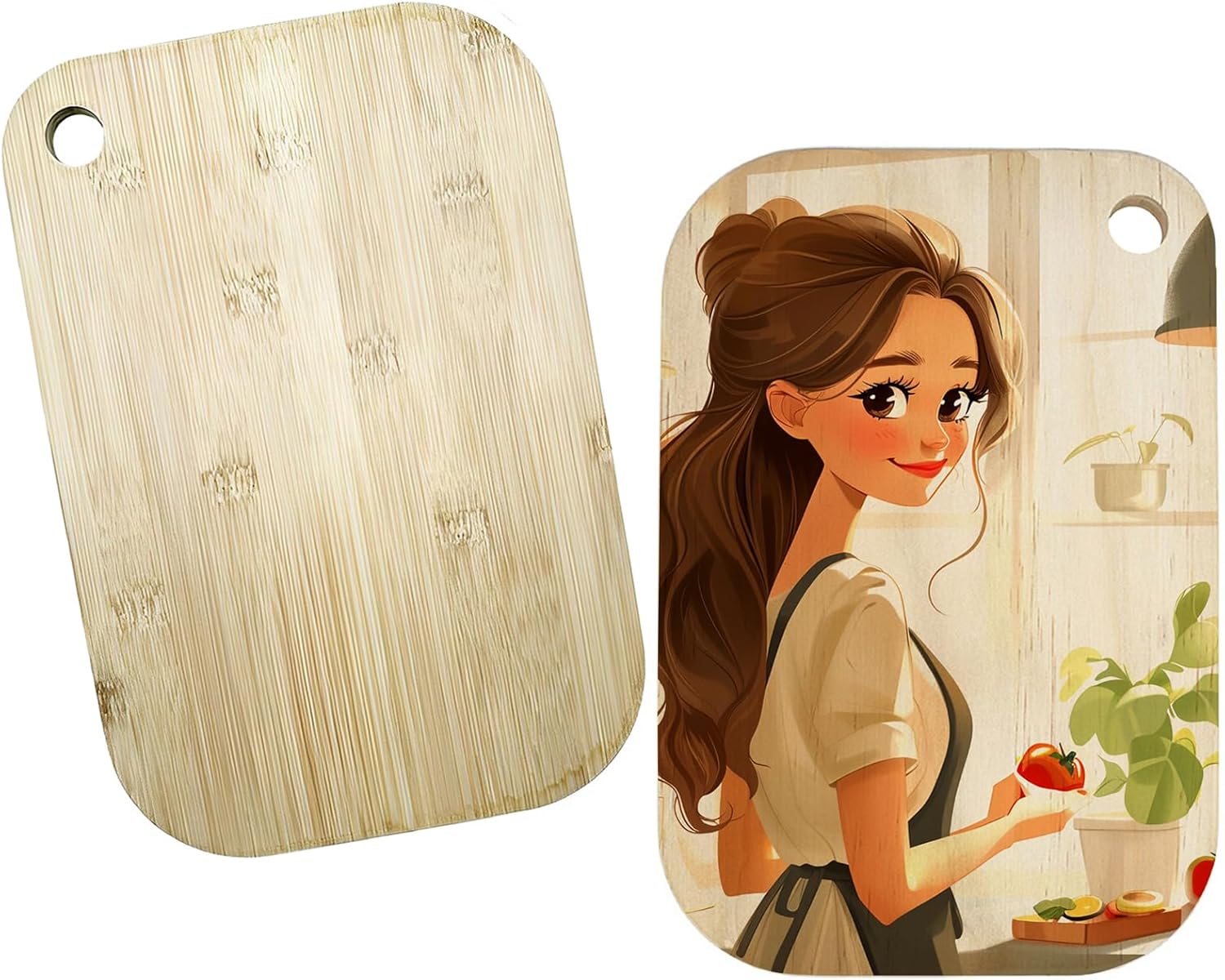 Amazon.com: H-E 20pcs Sublimation Bamboo Cutting Board Rectangular Wood ...
