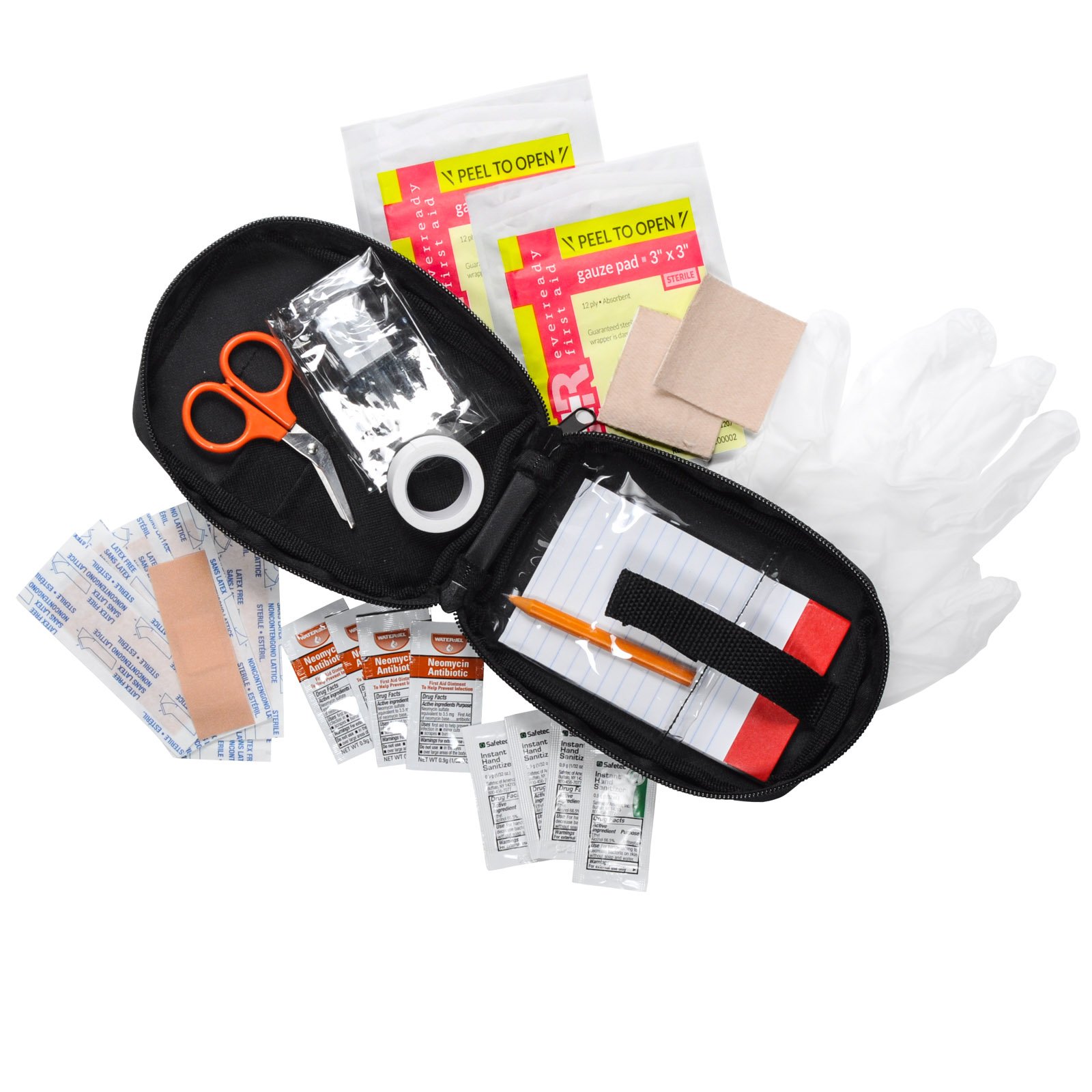 Amazon.com: MFASCO Boy Scout Personal First Aid Kit-Compact Black Pouch ...